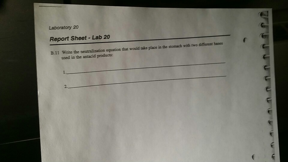 Solved Report Sheet- Lab 20 Date Section Instructor Name | Chegg.com Solved Report Sheet- Lab 20 Date Section Instructor Name | Chegg.com