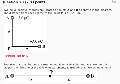 Solved: Two Equal Positive Charges Are Located At Points A... | Chegg.com
