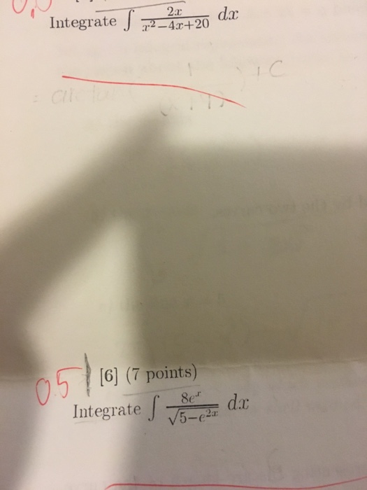 Solved Integrate integral 2x/x^2 - 4x + 20 dx Integrate | Chegg.com