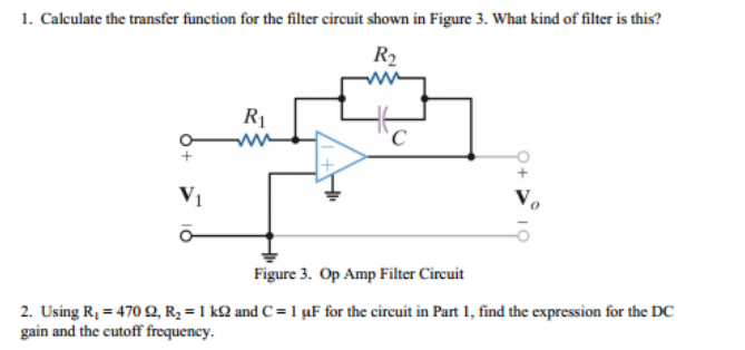 Solved Calculate the transfer function for the filter | Chegg.com
