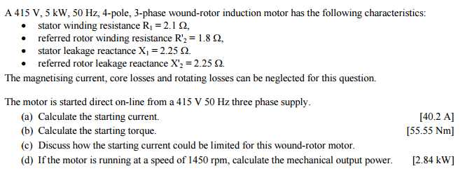 Motor Winding Resistance Calculation Formula Wizgasw
