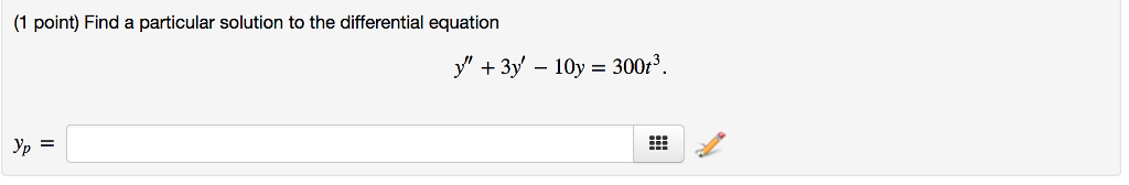 Solved Find a particular solution to the differential | Chegg.com
