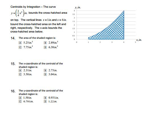Solved Centroids by Integration - The curve in bounds the | Chegg.com