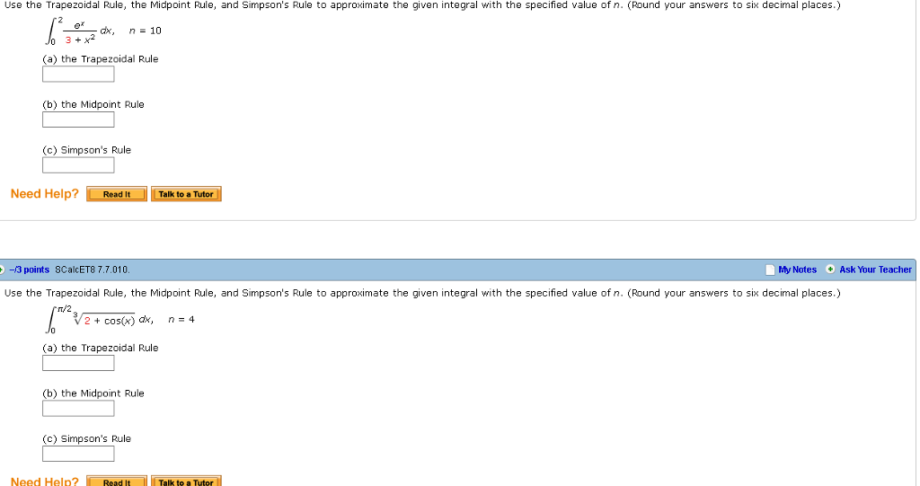 Solved: Use The Trapezoidal Rule, The Midpoint Rule, And S... | Chegg.com
