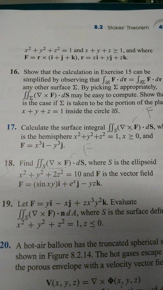 Solved 18. Find Double Integrate S (Delta X F) . ds, Where S | Chegg.com