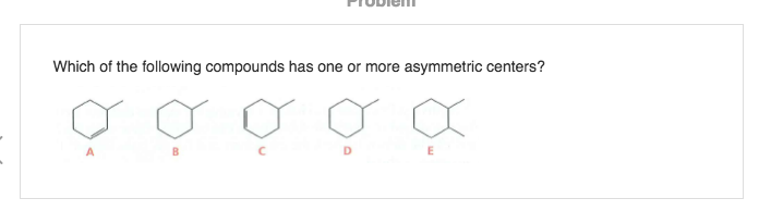 Solved Which of the following compounds has one or more | Chegg.com