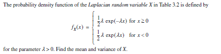 Solved The probability density function of the Laplacian | Chegg.com