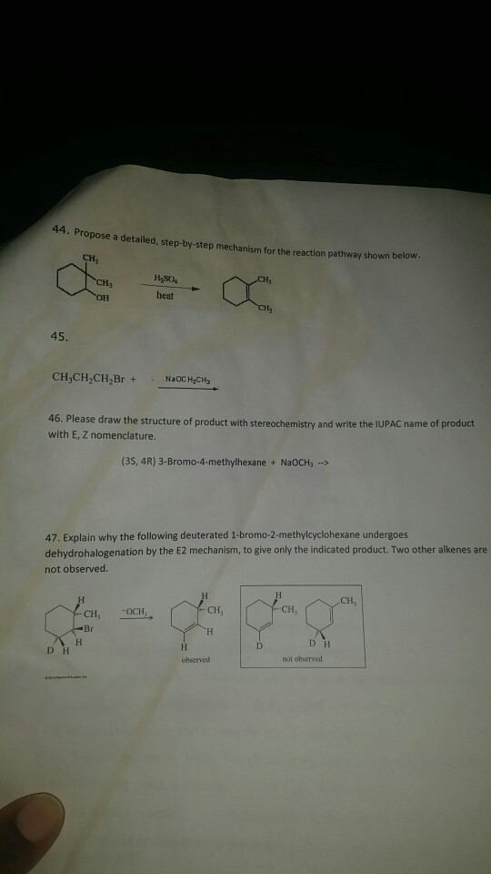 Solved 44. Propose a detailed, step-by-step mechanism for | Chegg.com