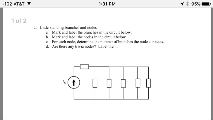 Solved Understanding branches and nodes Mark and label the | Chegg.com
