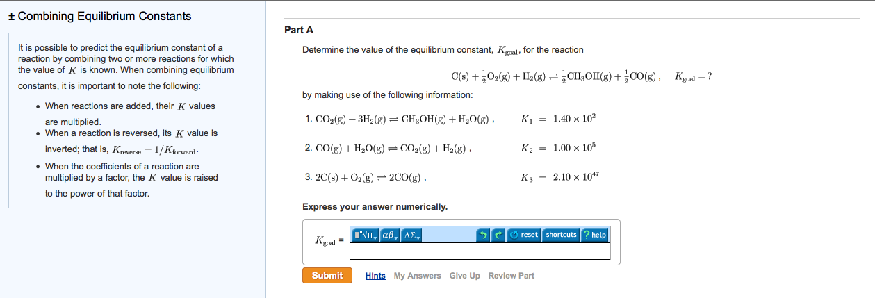 Solved It is possible to predict the equilibrium constant of | Chegg.com
