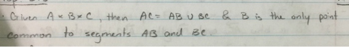 Solved Given A Times B Times C, then AC = AB BC is the only | Chegg.com