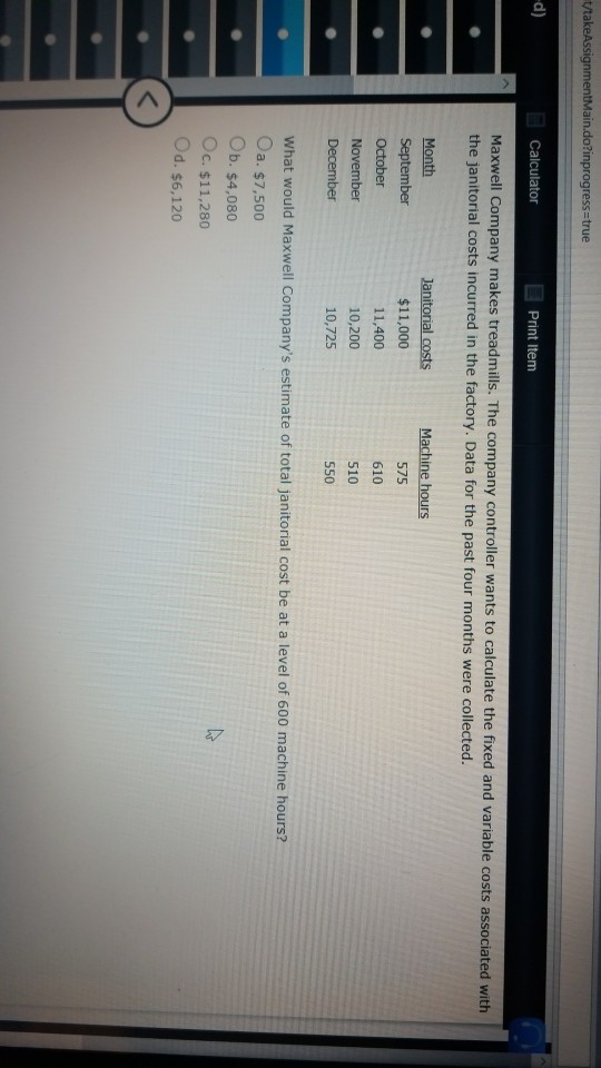 Solved ttakeAssignmentMain.do?inprogress=true d) Calculator | Chegg.com