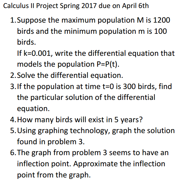 Solved Let P-P (t) denote the population of a rare bird | Chegg.com