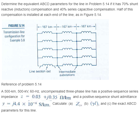 Solved Determine the equivalent ABCD parameters for the line | Chegg.com
