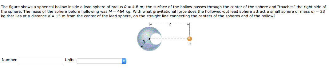 Solved The figure shows a spherical hollow inside a lead | Chegg.com