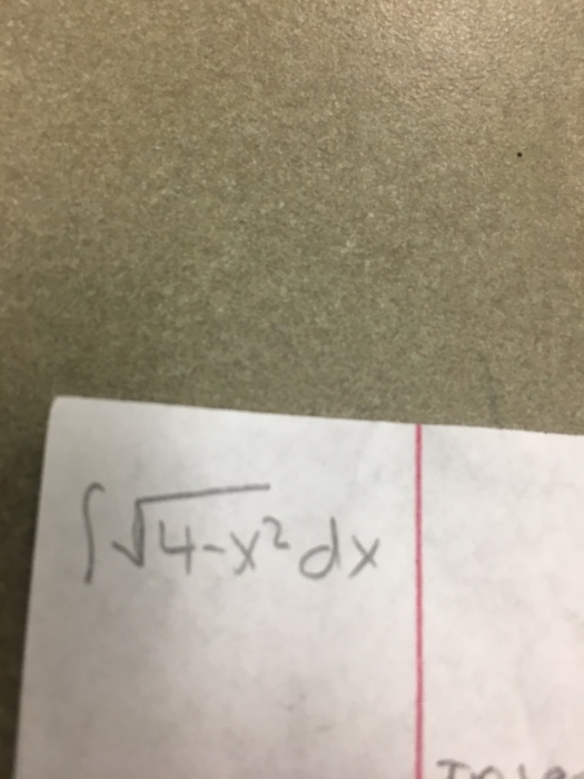 Solved integral Squareroot 4 - x^2 dx | Chegg.com