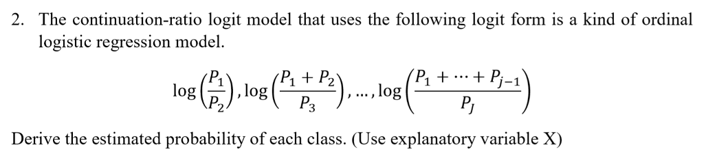 Solved rt model that uses the following logit form is a kind | Chegg.com