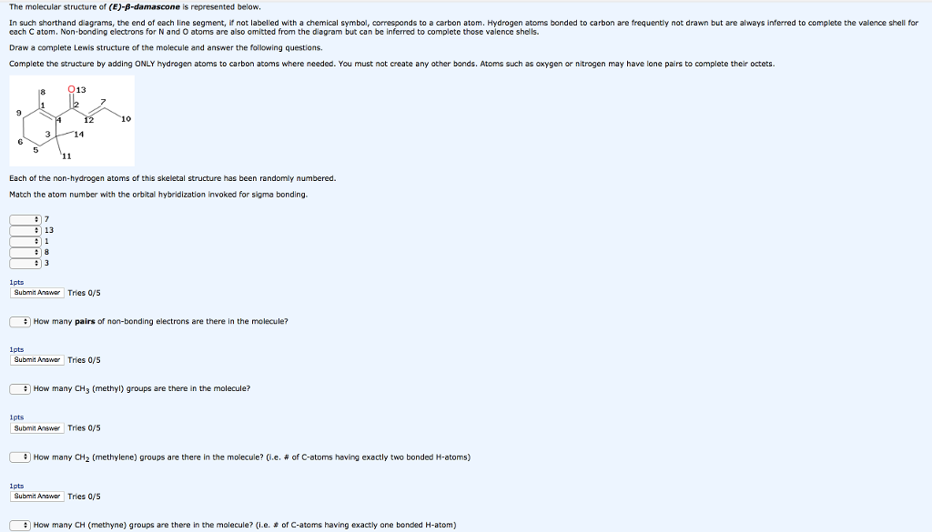 Solved The molecular structure of (E)-β-damascone is | Chegg.com