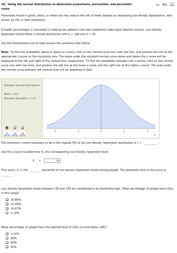 Solved Using the normal distribution to determine | Chegg.com