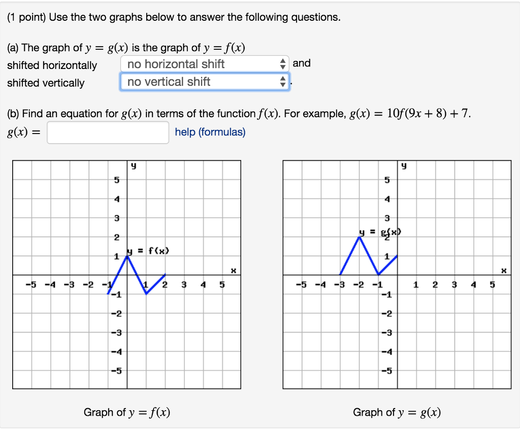 Solved (1 point) Use the two graphs below to answer the | Chegg.com