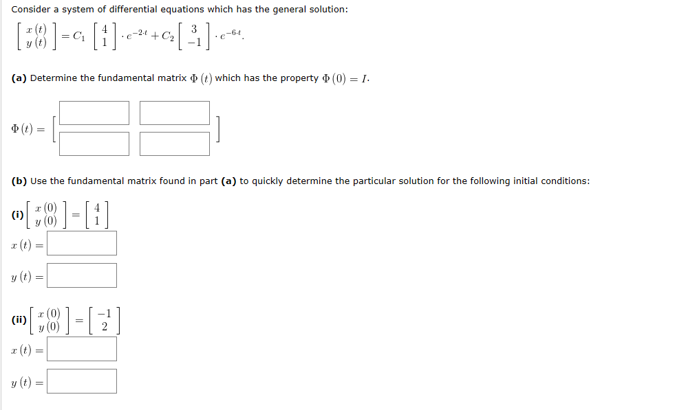 Solved Consider a system of differential equations which has | Chegg.com
