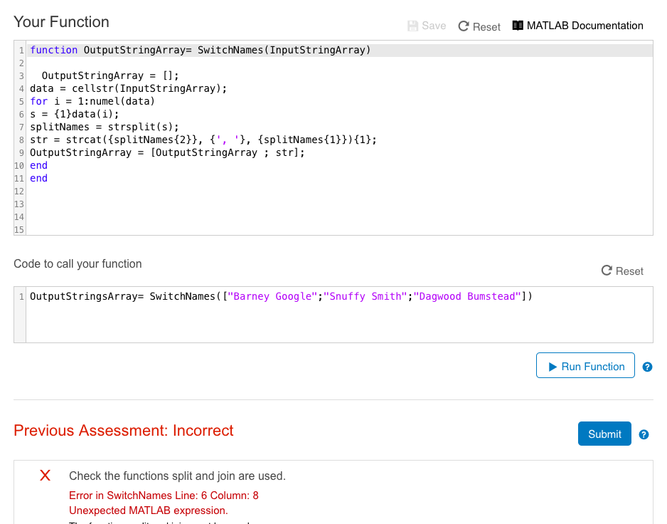 Solved 0 LAB ACTVTY 23.47.1: Switch Names and Surnames | Chegg.com