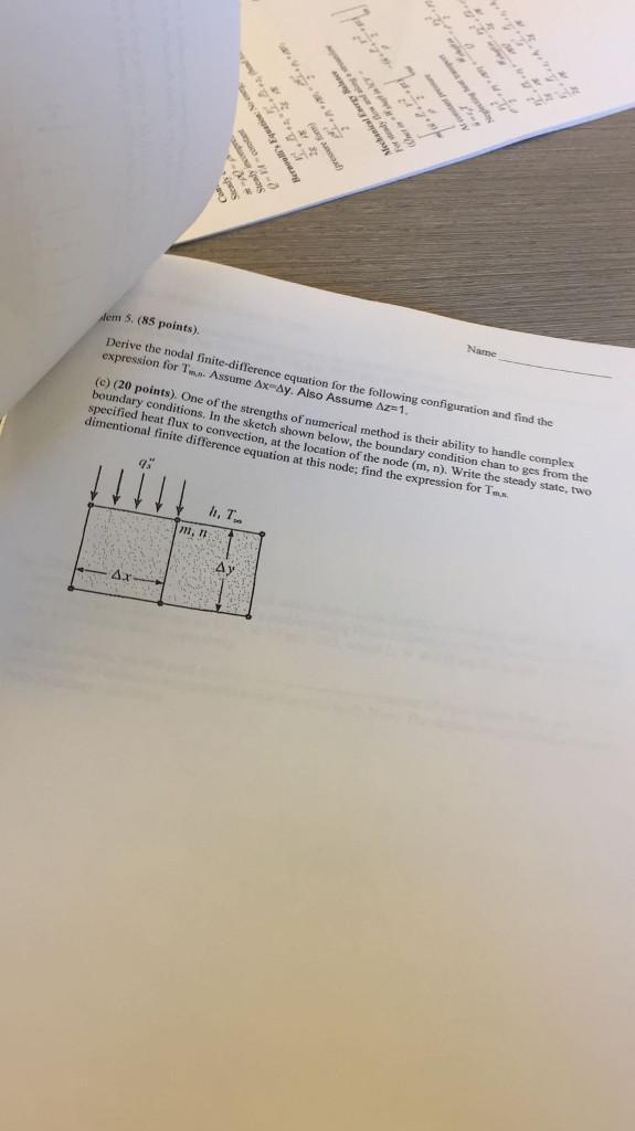 Solved 5. (85 points) Derive the nodal finite-difference | Chegg.com