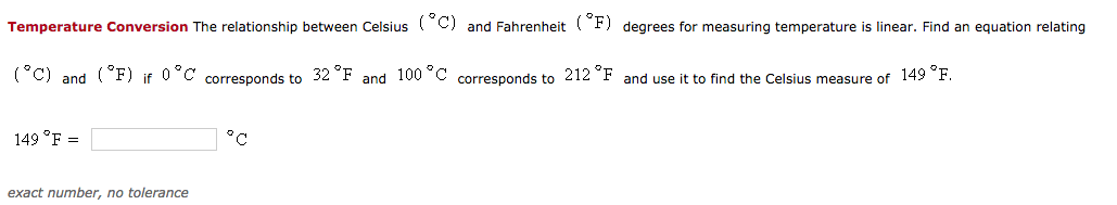 Solved Temperature Conversion The relationship between | Chegg.com