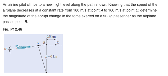 Solved An airline pilot climbs to a new flight level along | Chegg.com
