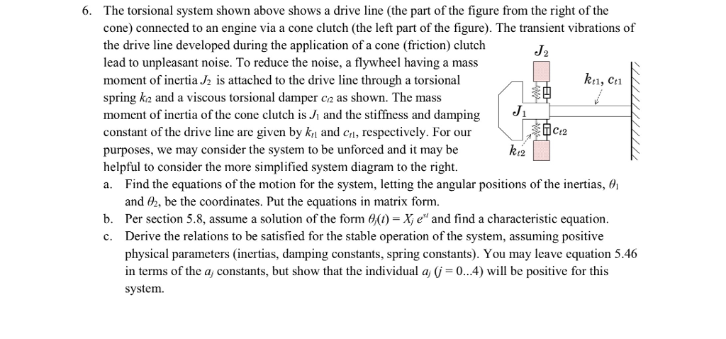 6. The torsional system shown above shows a drive | Chegg.com