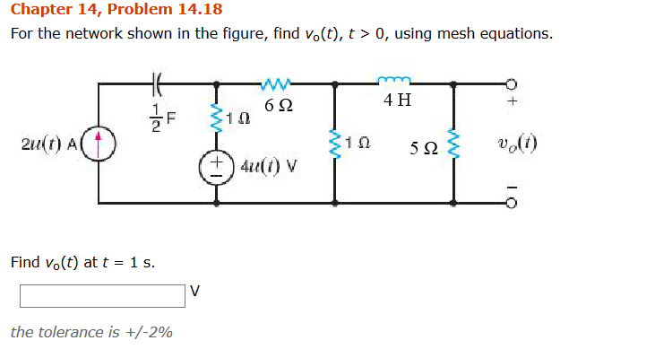 Solved Chapter 14, Problem 14.18 For the network shown in | Chegg.com