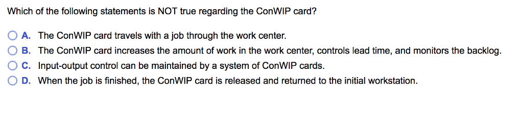 Which of the following statements is NOT true | Chegg.com