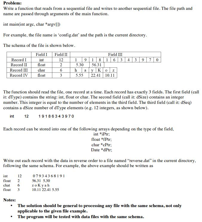 Solved Write A Function That Reads From A Sequential File 4550