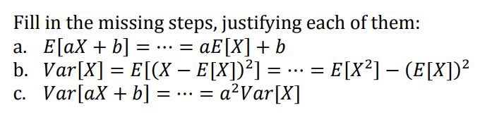 Solved Fill in the missing steps, justifying each of them: . | Chegg.com