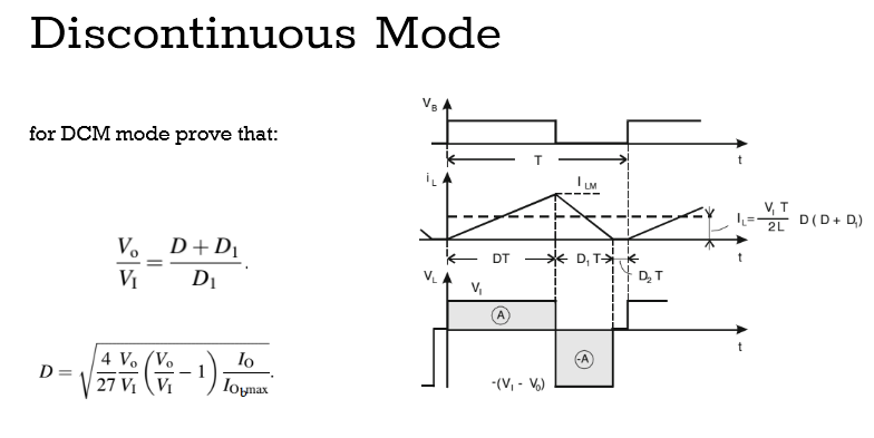 Solved Discontinuous Mode for DCM mode prove that: L- 2L V D | Chegg.com