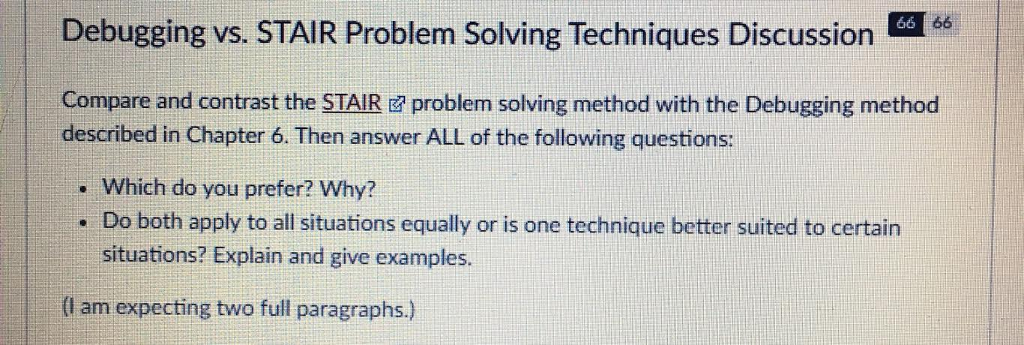 Solved Compare and contrast the STAR problem solving method | Chegg.com