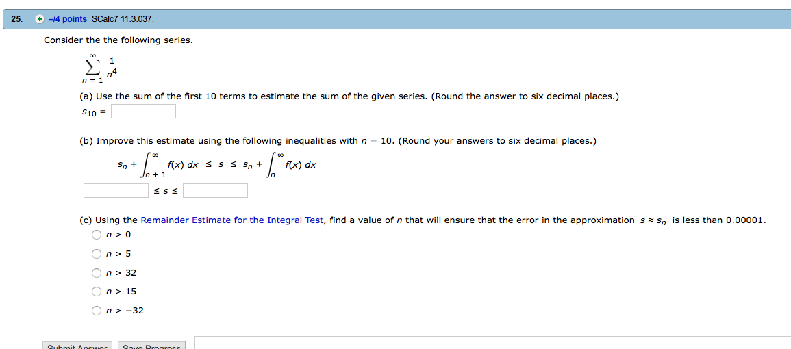 Consider The The Following Series Summation N 1 To Chegg