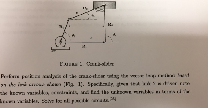 Solved Perform position analysis of the crank-slider using | Chegg.com