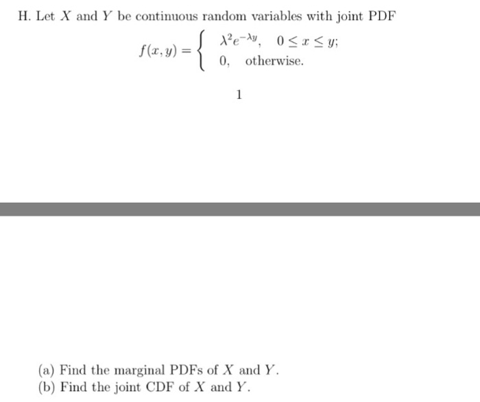 Solved Let X and Y be continuous random variables with joint | Chegg.com