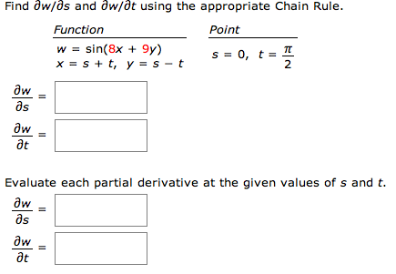 Solved Find partial differentiate w/partial differentiate s | Chegg.com