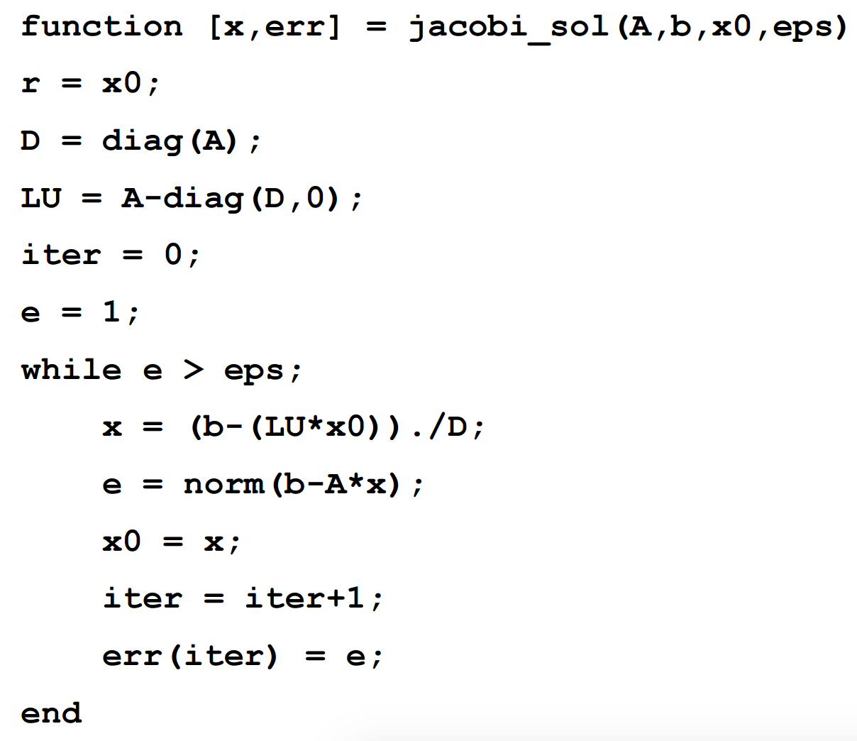 Solved I Have These Codes For Jacobi Method 