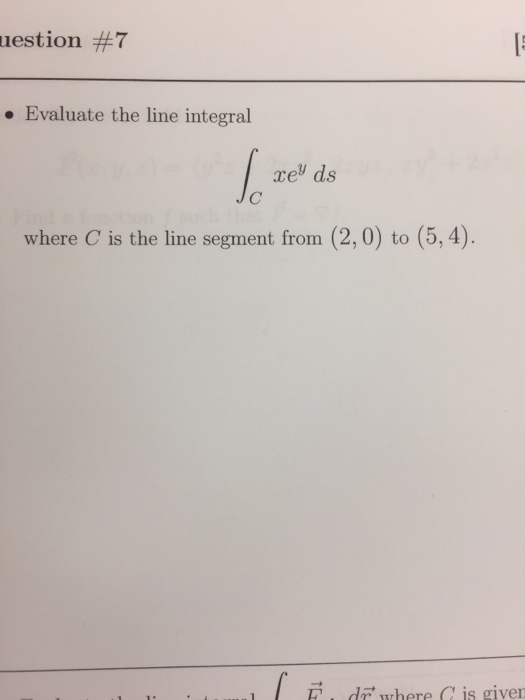 Solved Evaluate the line integral integral_C xe^y ds where | Chegg.com