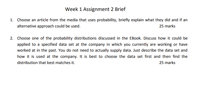 Solved Week 1 Assignment 2 Brief Choose an article from the | Chegg.com