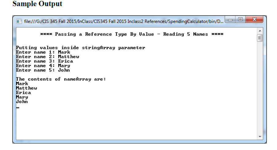 Solved Sample Output file:///G:/CIS 345 Fall | Chegg.com