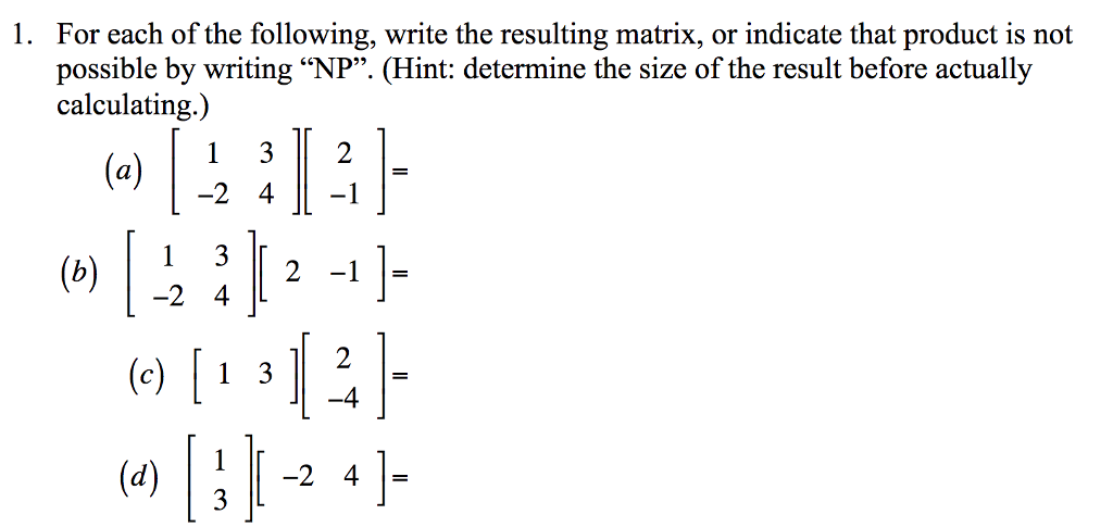Solved For Each Of The Following Write The Resulting
