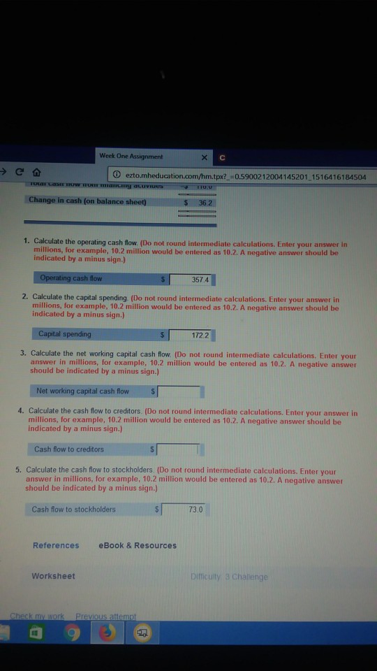 Solved Week One Assignment ⓘ ezto.rnheduca tion.com/hm.tp | Chegg.com