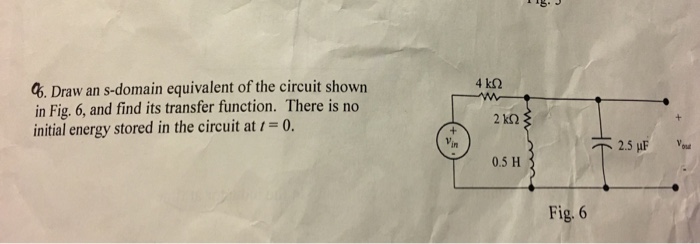 Solved Draw an s-domain equivalent of the circuit shown in | Chegg.com
