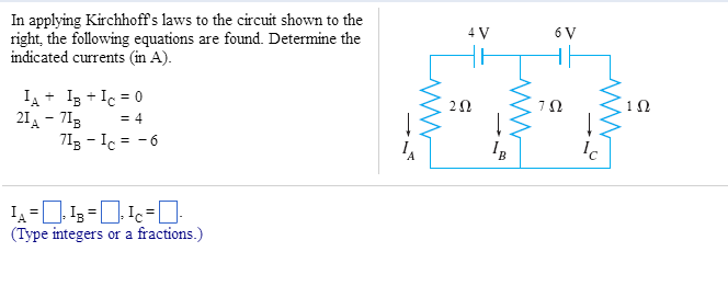 Solved in applying kirchhoff's laws to the circuit showns to | Chegg.com
