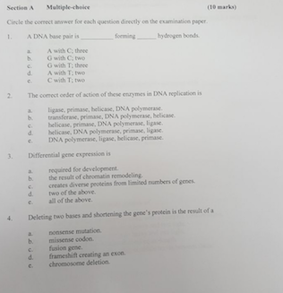Solved Circle the correct answer for each question directly | Chegg.com