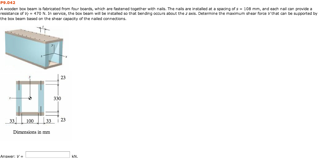 Determine the maximum shear force V that can | Chegg.com